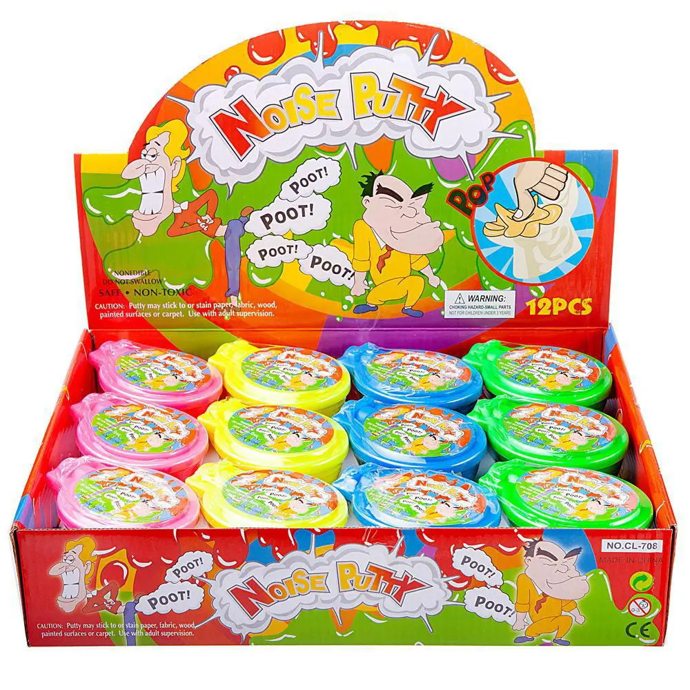 Игрушка-антистресс Junfa Лизун "Whoopee putty", в ассортименте, в дисплее 12 шт